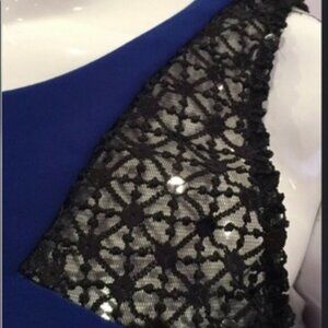 Cache | Dresses | Royalblue Sequins Embellishment Gown | Poshmark